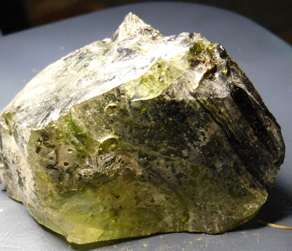 9.6oz Greenish Partially Transparent Silver Speckles Cullet Recycled ...