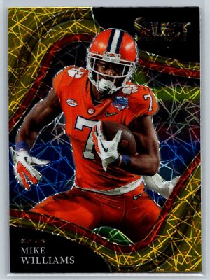 2022 Panini Select Draft Picks #187 Mike Williams Gold Lazer Prizm | eBay