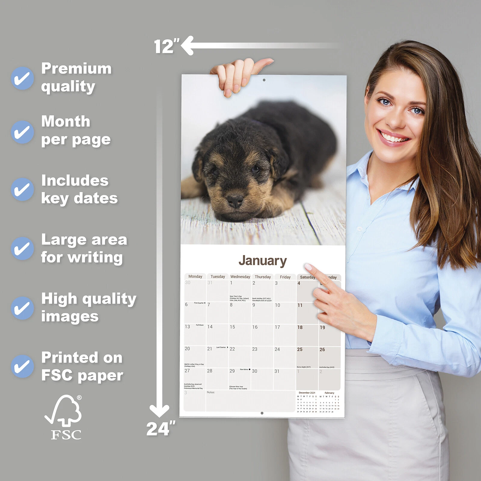 Lakeland Terrier Calendar 2025 Dog Breed Gift Wall 15% OFF MULTI ORDERS ...