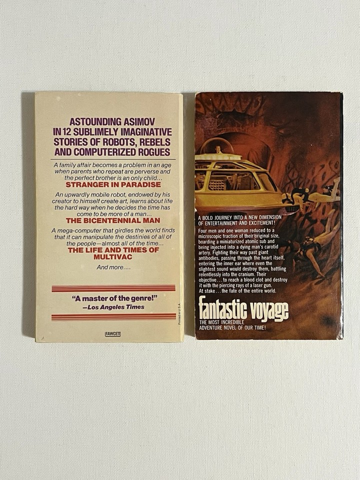 Vintage Isaac Asimov Science Fiction Book Lot Bicentennial Man ...