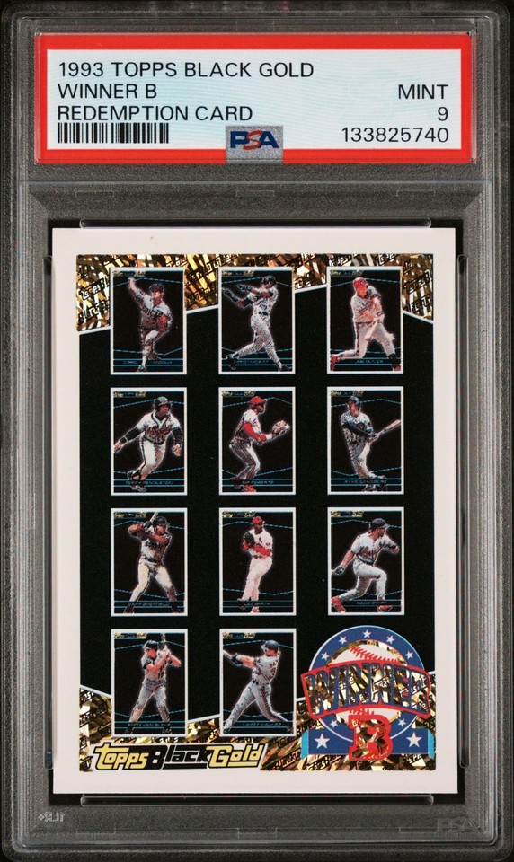 TWO (2) 1993 Topps Black Gold Winners Redemption cards PSA Graded 10 ...