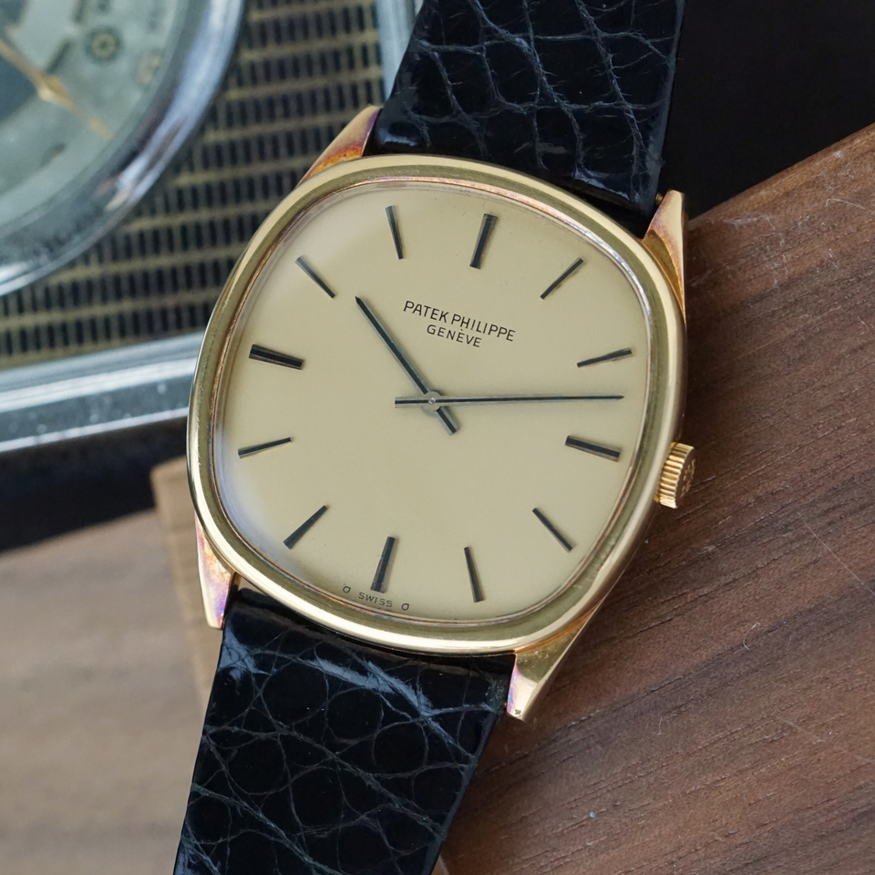 Patek Philippe Golden Ellipse 3844 “TV Screen” Champagne 18k Yellow ...