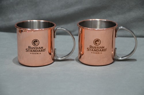 2x Russian Standard Vodka Moscow Mule 13oz Premium Copper Mug Cup Gift ...