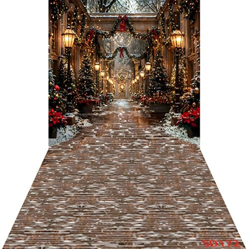 10'x20'CP Xmas Tree Cityscape Scenic Microfiber Fabric background ...