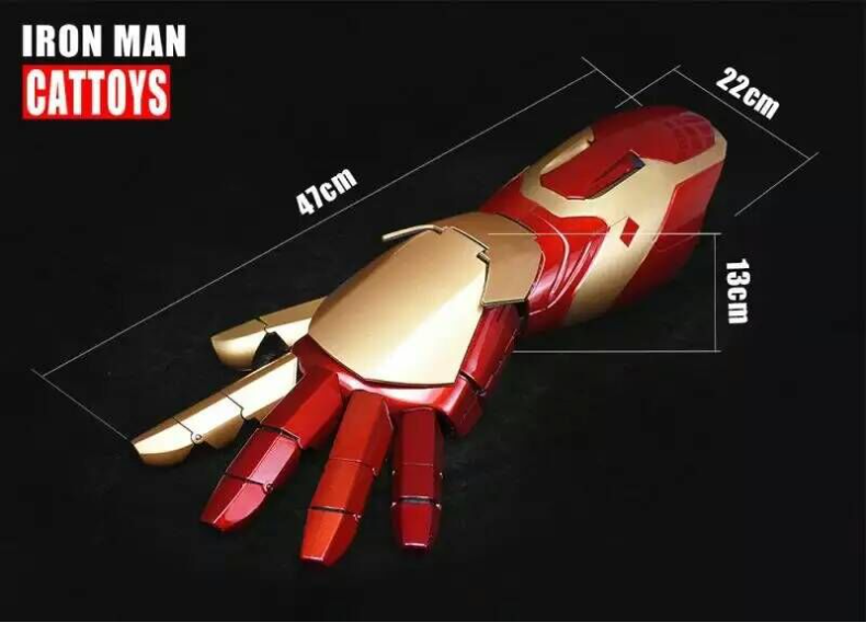 Avengers Iron Man MK42 1:1 Armor Hand Arm LED Gloves Voice Halloween ...