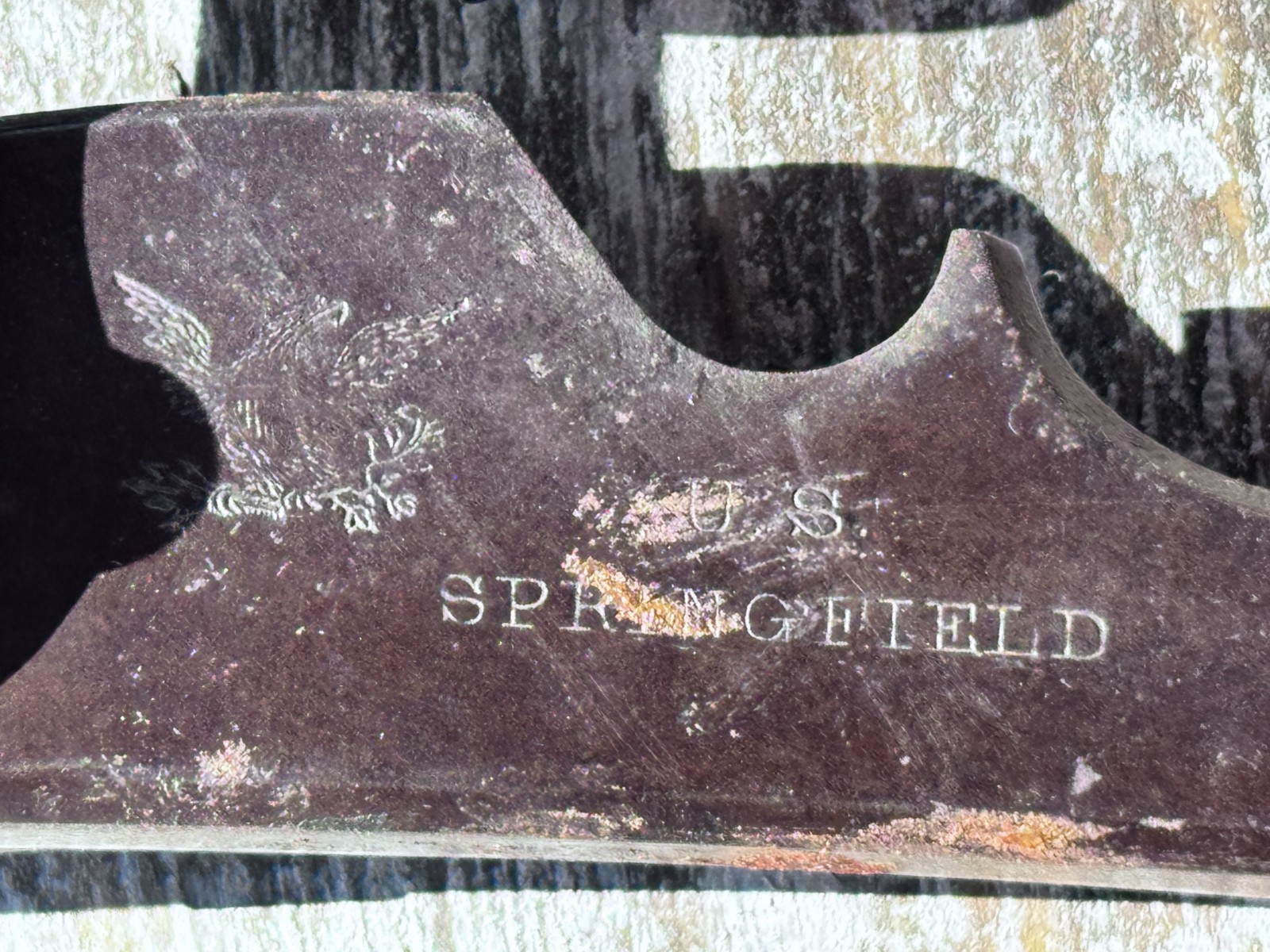 Original Civil War 1862 US Springfield Musket Lock Sideplate w Hammer ...