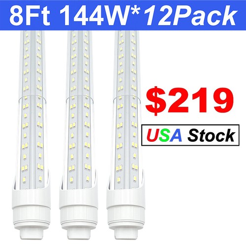 12 Pack R17D 8FT T8 T10 T12 LED Bulbs Replacement for F96T12/CW/HO Tube ...