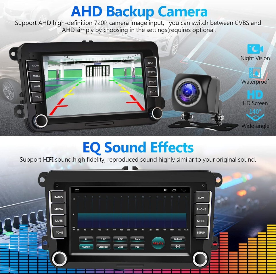 Android 13 CarPlay Car Stereo For VW Jetta 2006-2010 GPS BT Radio w ...