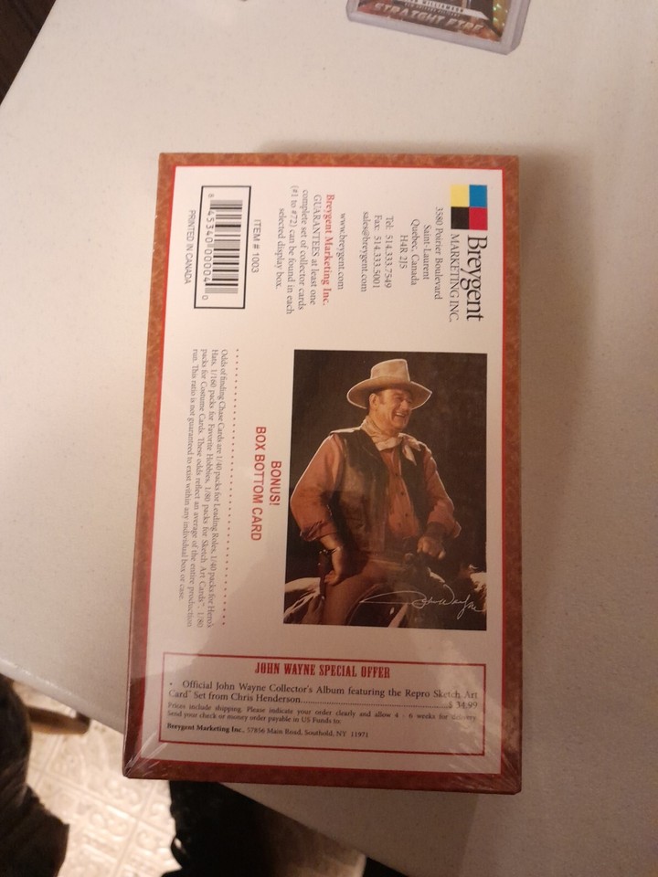 JOHN WAYNE Trading Card SEALED BOX 40 Packs 2005 BREYGENT #D /3000 THE ...