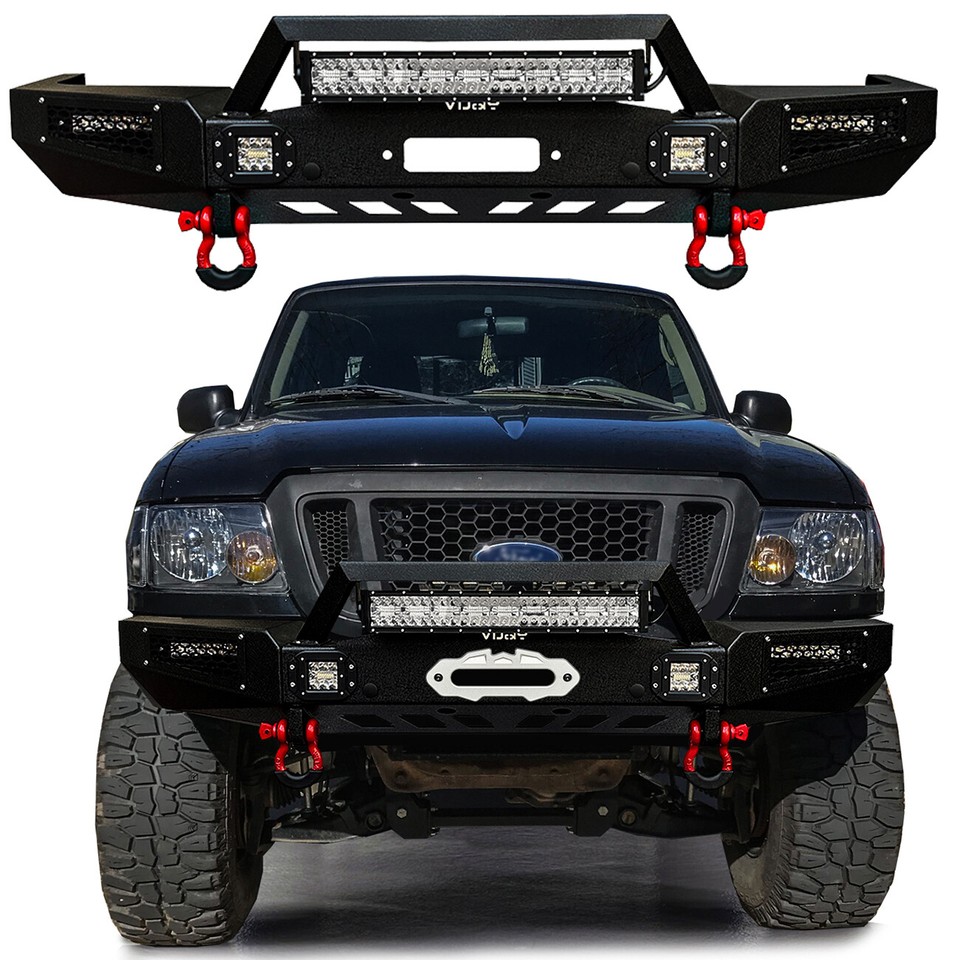 For 1998-2011 Ford Ranger Front or Rear Bumper w/Winch Plate & LED ...