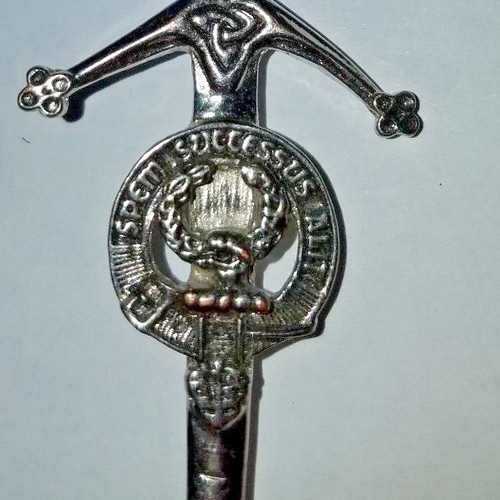 Aps Scotland Signed "Spem Successus Alit" Sword Silver Tone Kilt Brooch ...
