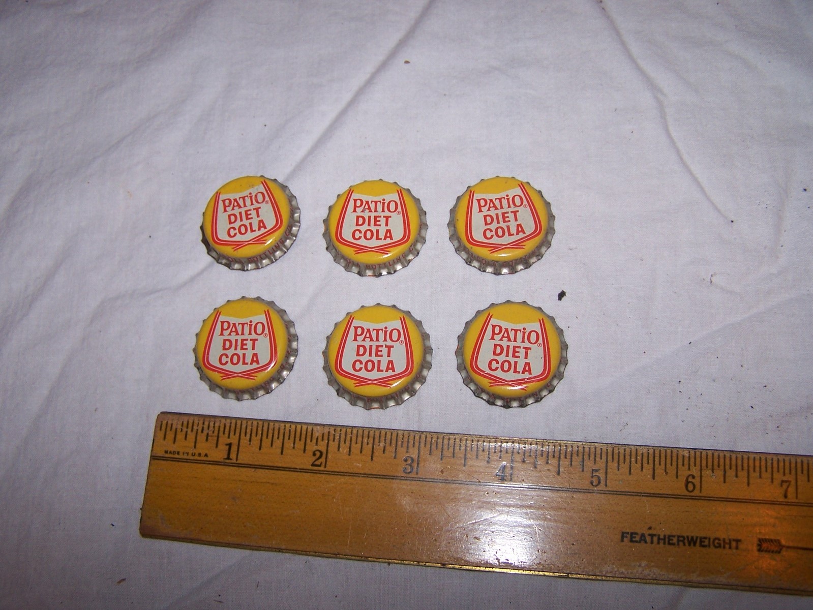 6 Vintage Cork Lined PATIO DIET COLA Bottle Caps Pepsi Cola TERRE HAUTE ...