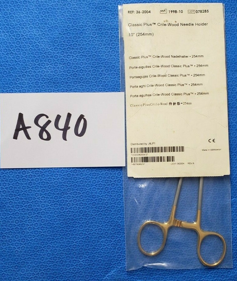 Codman 36-2004 Surgical Classic plus Crile-Wood Needle Holder 10" Carbide Jaws | eBay