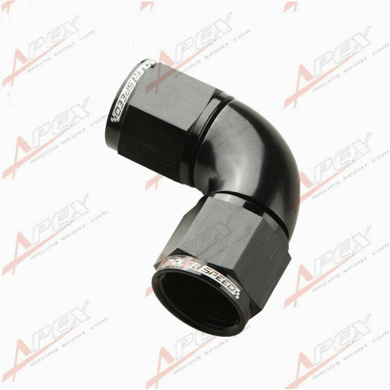 AN4 AN6 AN8 AN10 AN12 90 Degree Female to Female Full Flow Fitting ...