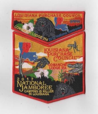 Comanche Lodge 254 2017 NSJ Flap Set RED Bdr. Louisiana Purchase ...