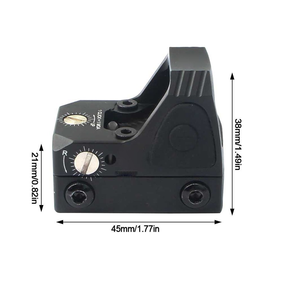 Mini internal Red Dot Sight MOA Scope Rile Hunting 20mm Rail For Glock ...