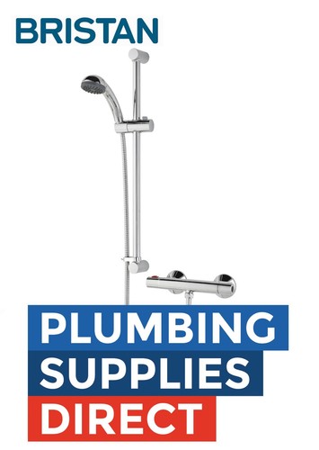 * Bristan - Zing Thermostatic Bar Shower With Rail & Head Chrome ...