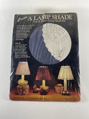 Vintage Wood World Create A Lamp Shade Cut & Pierce Lamp Shade Kit 1984 ...