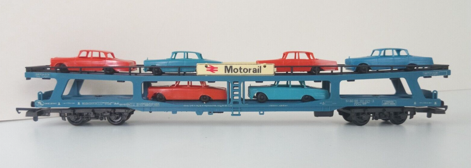 Lima 309053 OO Gauge Double Deck Motorail Transporter Wagon & Mercedes ...