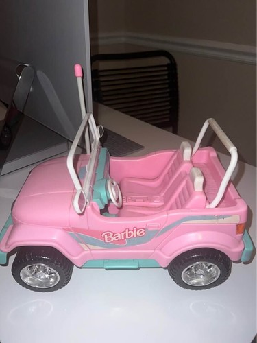Vintage 1998 Barbie remote control pink & teal Jeep RC - no remote ...