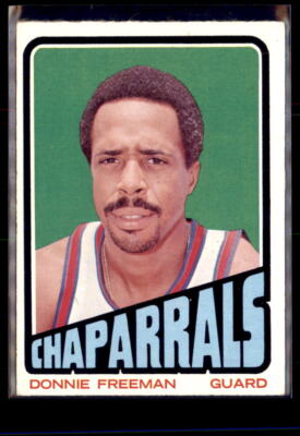 1972-73 Topps Basketball Donnie Freeman Dallas Chaparrals #190 | eBay