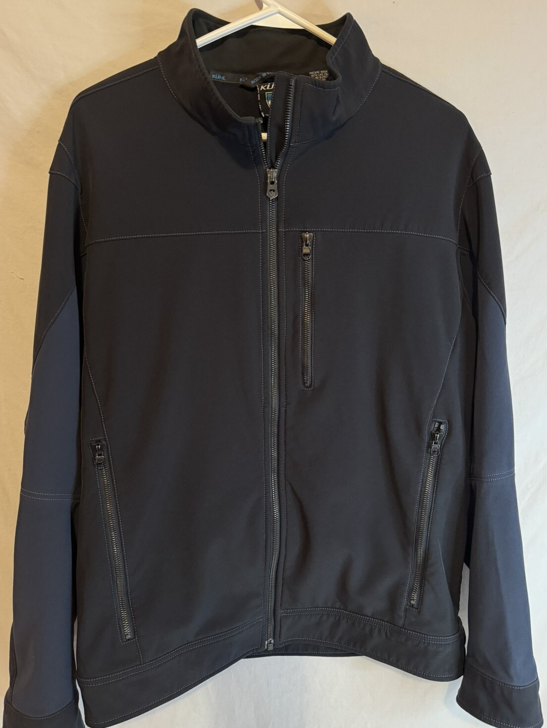 Kuhl Jacket Coat Full Zippered Mens Large Blue Hiking “Born In The ...