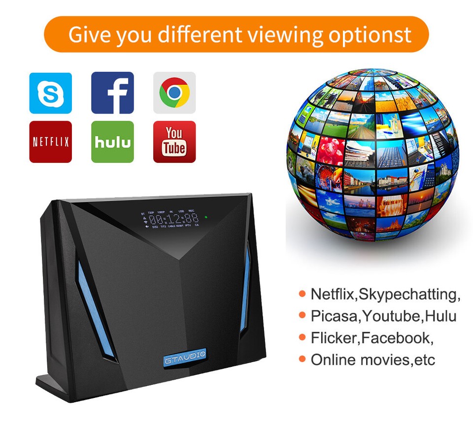 4K UltraHD Digital TV Tuner Box DVB-S/S2X ATSC-C SCART HDMI USB DVR ...