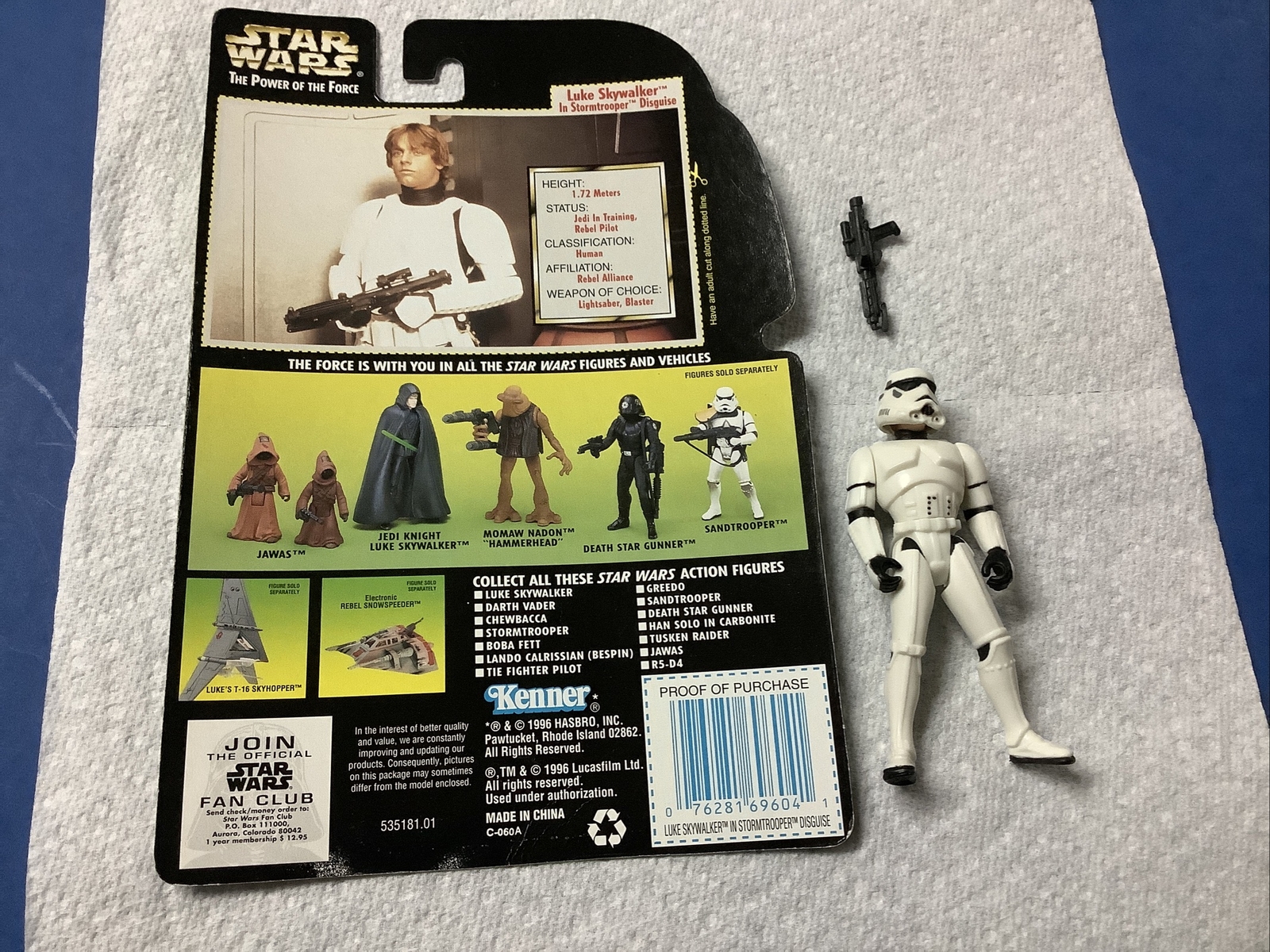 Luke Skywalker In Stormtrooper Disguise Star Wars Action Figure,POTF, W ...