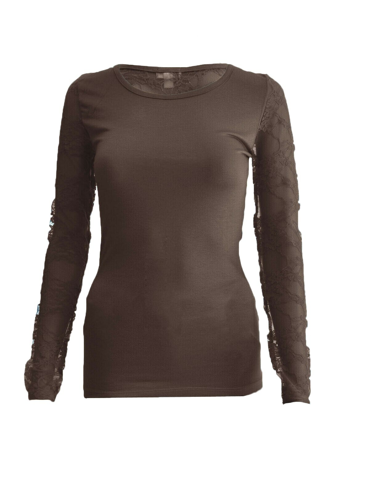 SEXY Full Lace Back and Sleeve Crew Neck TEE SHIRT Sz S ~ L | eBay