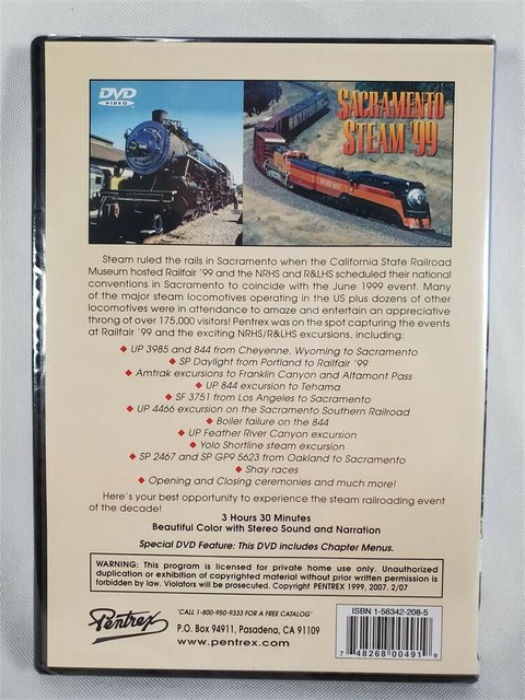 Sacramento Steam 99 DVD Pentrex up 844 3985 4466 SP 2467 Gp9 5623 ...