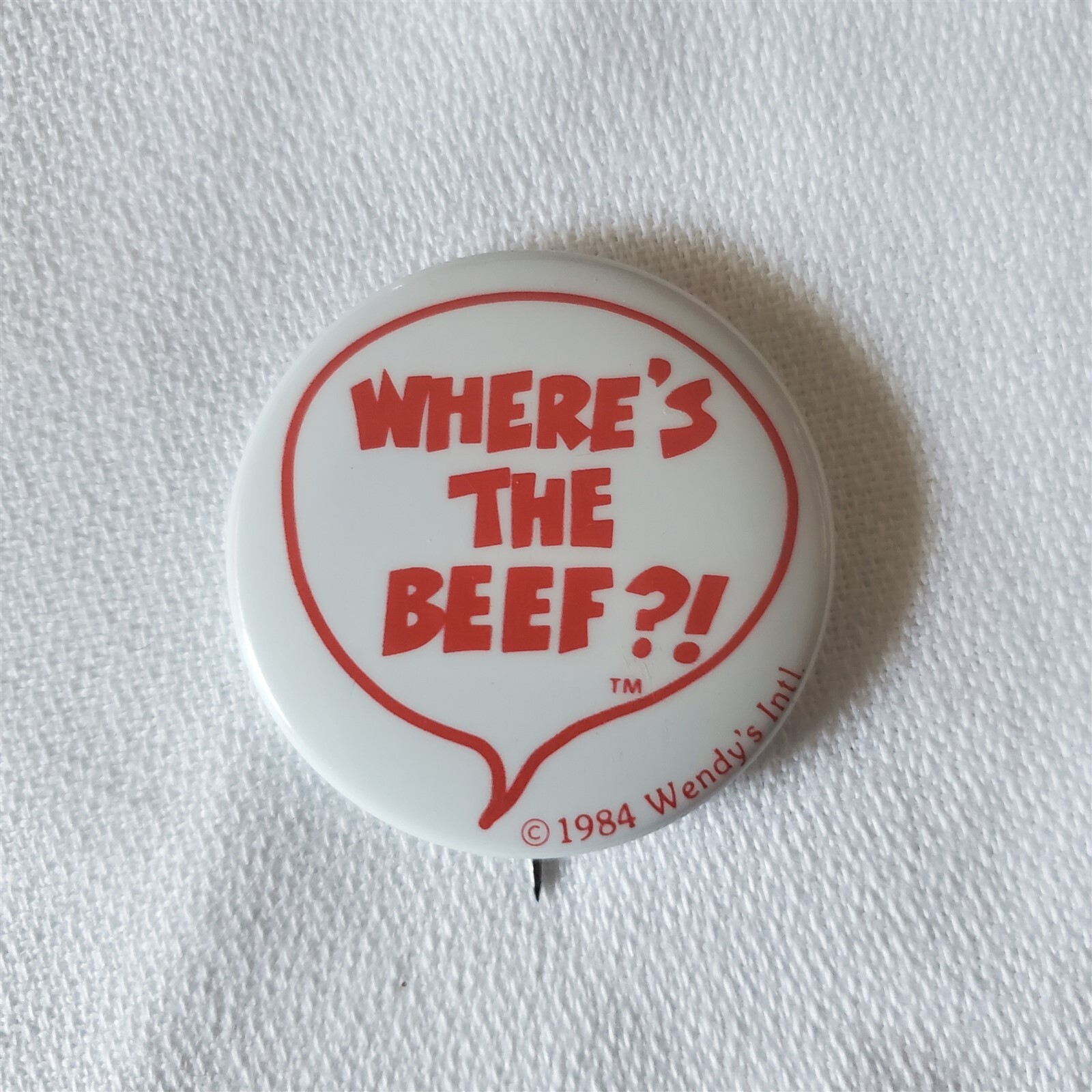 VINTAGE 1984 Wendy's WHERES THE BEEF? Button Pinback 1 3/8" | eBay