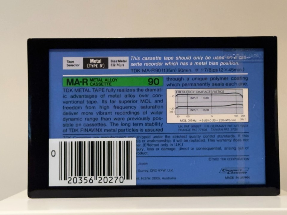TDK MA-R90 Metal Position METAL ALLOY Cassette Tape - Mint | eBay