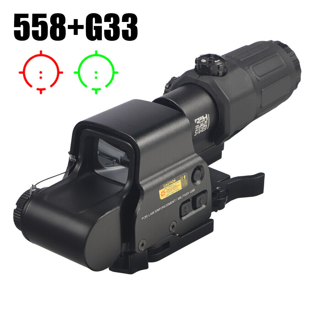 558+G33 Magnifier Qd Side copy Sight HHS holographic Red Green Dot ...