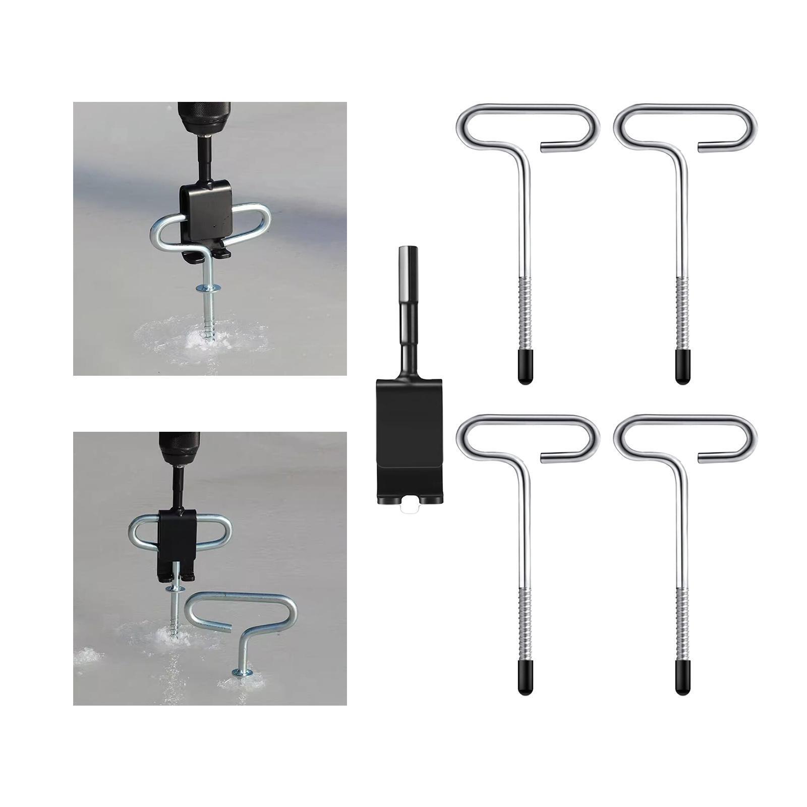 Ice Fishing Anchor Tool Ice Anchor Tool with Ice Fishing Shelter Stake ...
