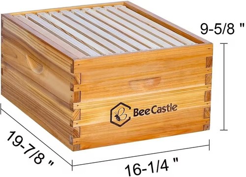 Heavy Wax Coated Unassembled Langstroth Deep/Brood Box with Frames and ...