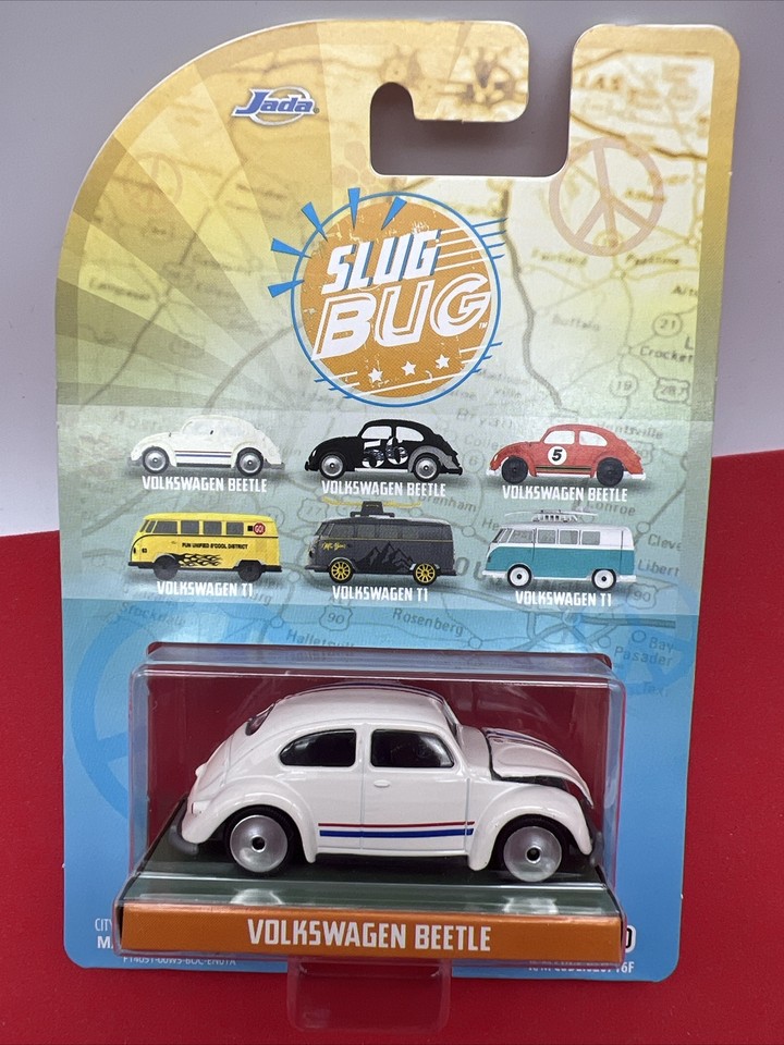 Jada Toys Punch Buggy Slug Bug Volkswagen Beetle Diecast 2022 White And Stripes 801310140512| eBay