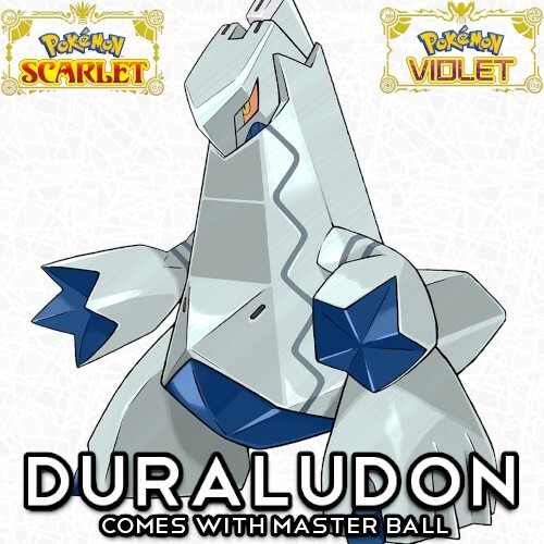 Shiny Duraludon 6IV Lv. 1 Timid Nature Archaludon Pokemon Home Scarlet ...