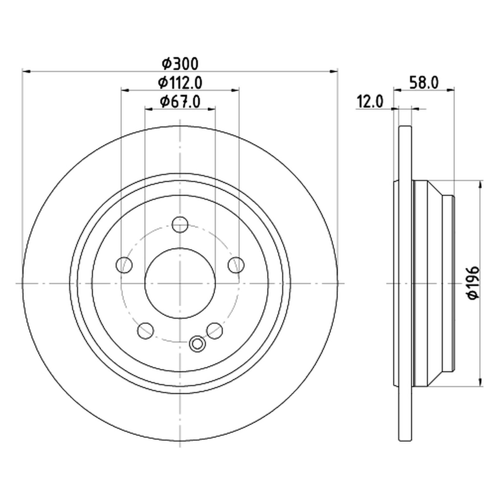 Mintex Rear Brake Discs 300mm Pair For Mercedes Vito Tourer W447 114 ...