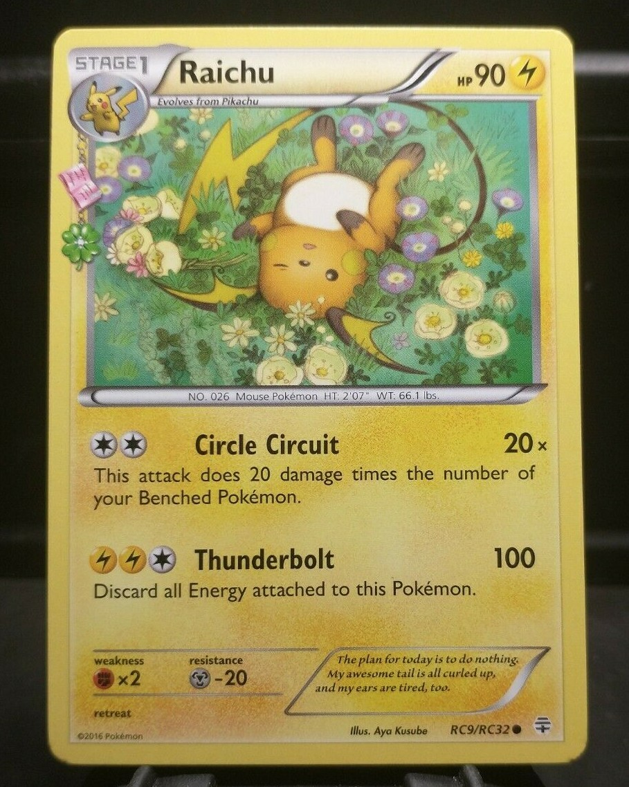 Raichu RC9/RC32 NM XY Generations Radiant Collection Near Mint Pokemon ...