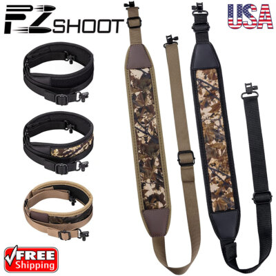 Camouflage Rifle 2 Point Sling Shoulder Padded Strap Camo Gun Sling ...