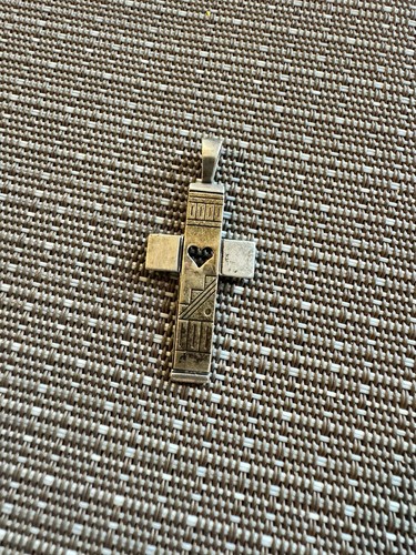 RMT RODERICK TENORIO RELIOS STERLING SILVER 14K GOLD SOUTHWESTERN CROSS ...