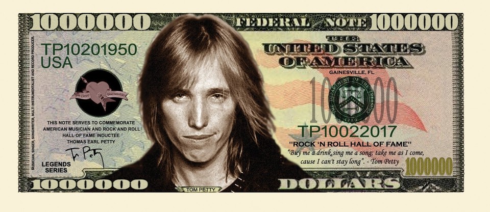 Pack of 50 - Tom Petty Limited Edition Collectible Novelty Million ...