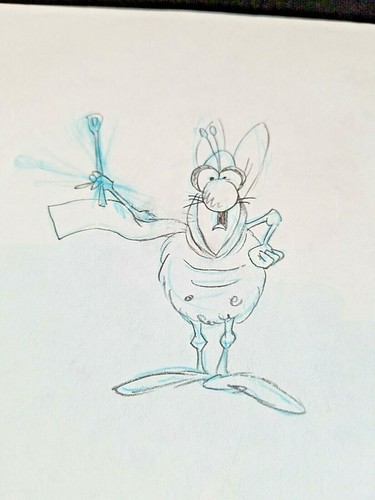 Vintage RAID Bug Spray TV COMMERCIAL Animation Production Pencil ...