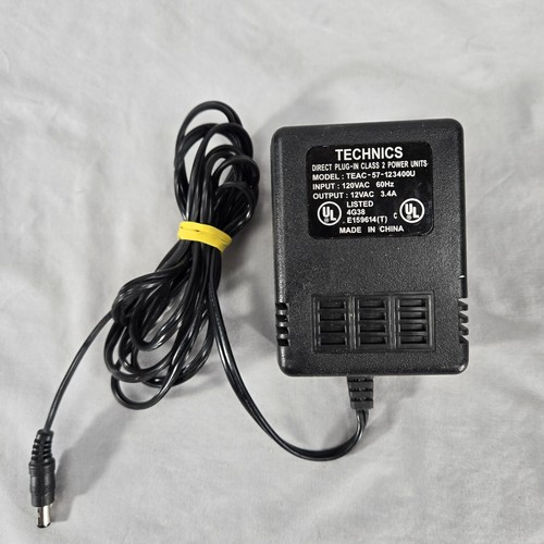 Technics 12 Volt 12VAC 3.4A Class 2 60Hz TEAC-57-123400U AC Wall Power ...
