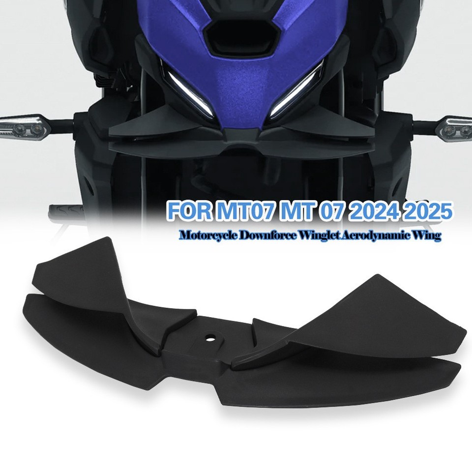 Front Spoiler Downforce Winglet Black Replacement Fit for Yamaha MT-07 ...