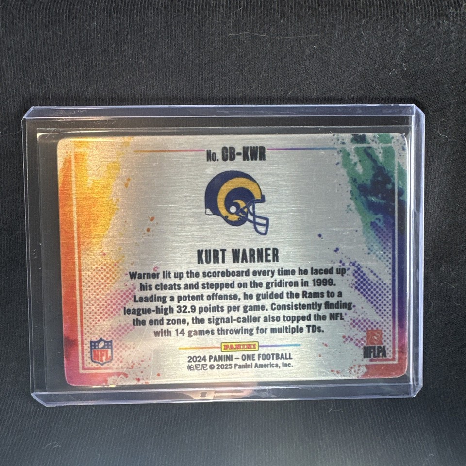 2024 PANINI ONE - Kurt Warner Rams Metal Color Blast #CB-KWR SSP Rare Case Hit | eBay