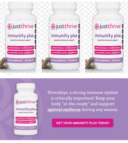 X3 60ct. -Immunity Plus- By Just Thrive -Probiotic Healthy Immune System 07/26 | eBay