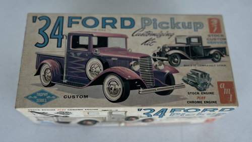 Vintage 1960s AMT 1/25 ’34 Ford Pickup Model Kit Trophy Series – NM ...