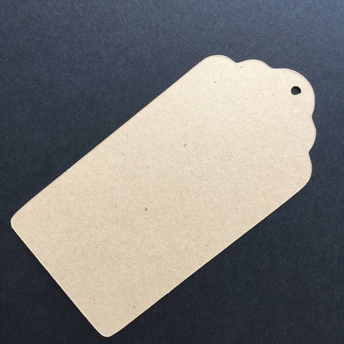 Kraft paper tags, cardstock paper tags, scallop rectangle tag 45pc | eBay