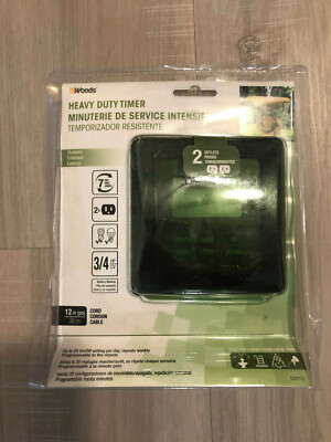 Woods 50015WD Outdoor 7-Day Heavy Duty Dig.Plug-in Timer- 2 Grounded ...
